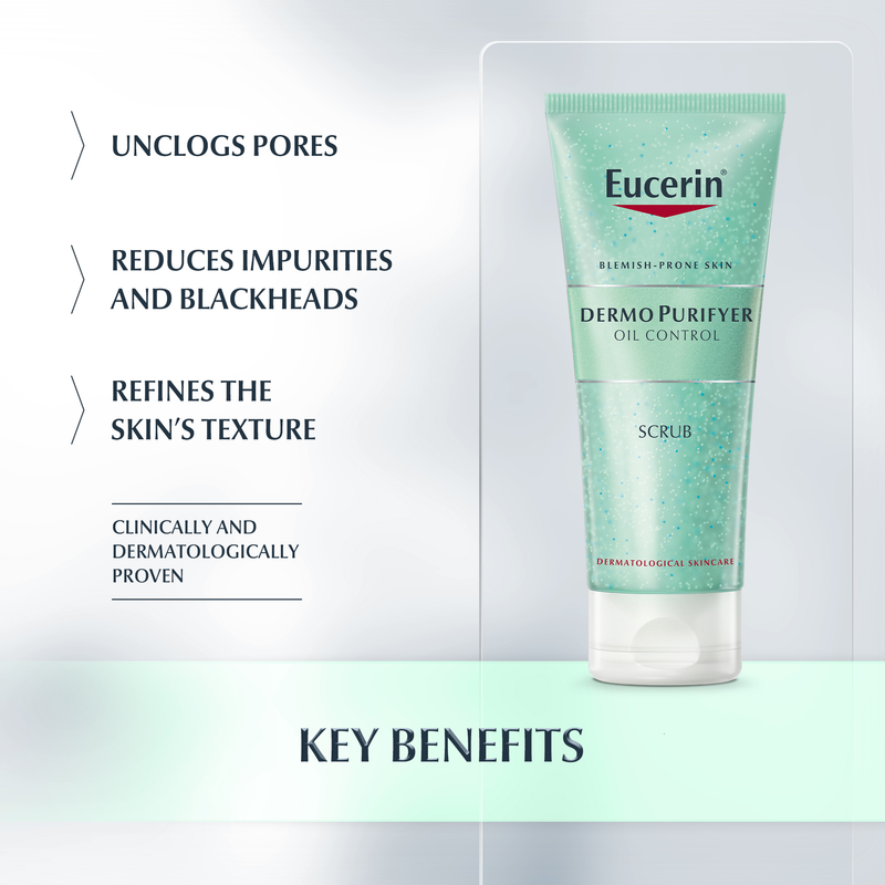 EUCERIN DERMO PURIFYER OIL CONTROL SCRUB 100 ML | Rosh Medical Company